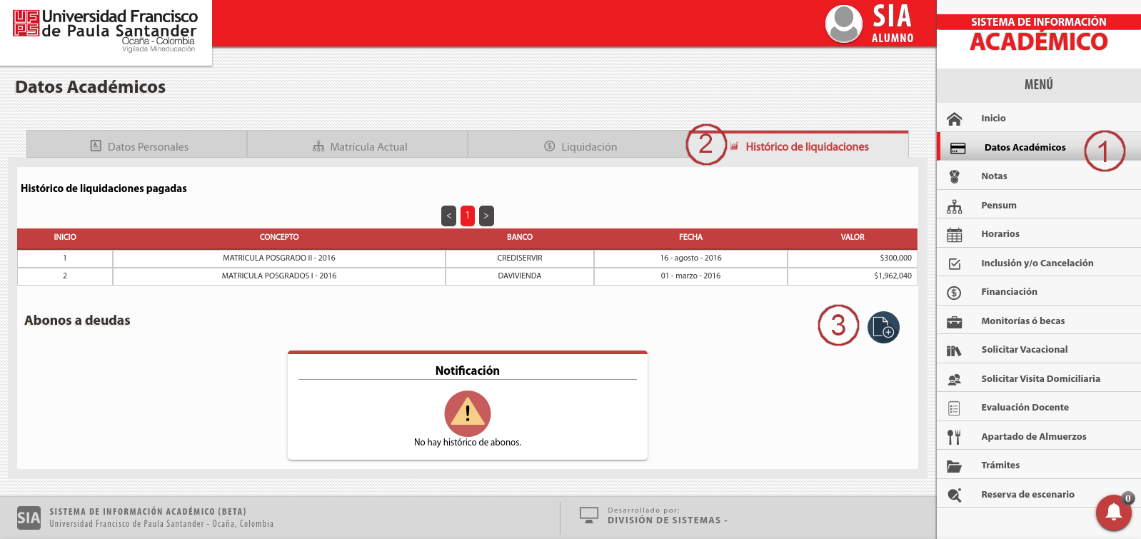 Se ha implementado un modulo en el sia para generar una liquidación que permitirá dirigirse a ...